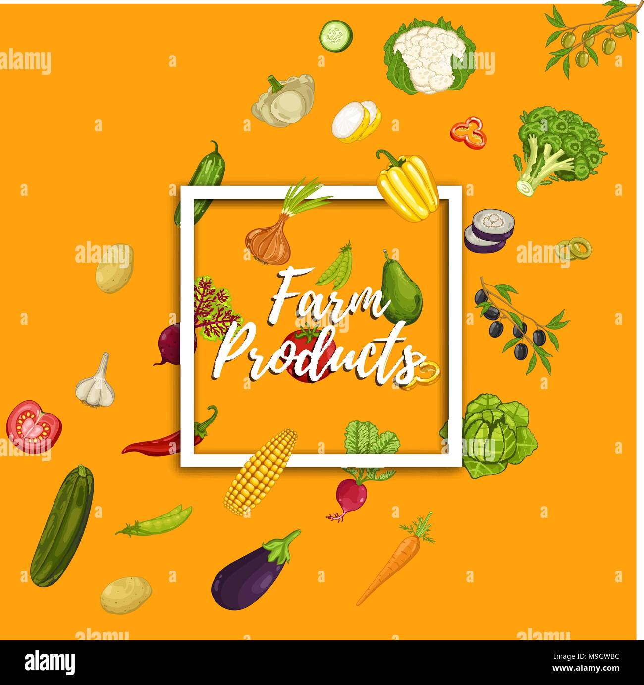 Farm product banner vegetable hi-res stock photography and images - Alamy
