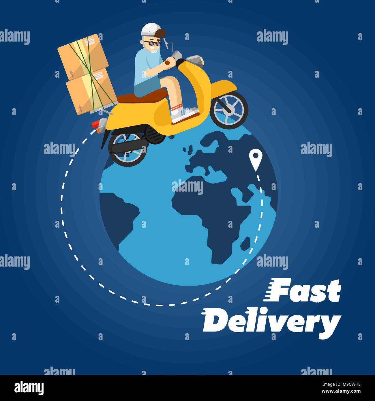 Free Cargo Bike Stock Vector Images - Alamy