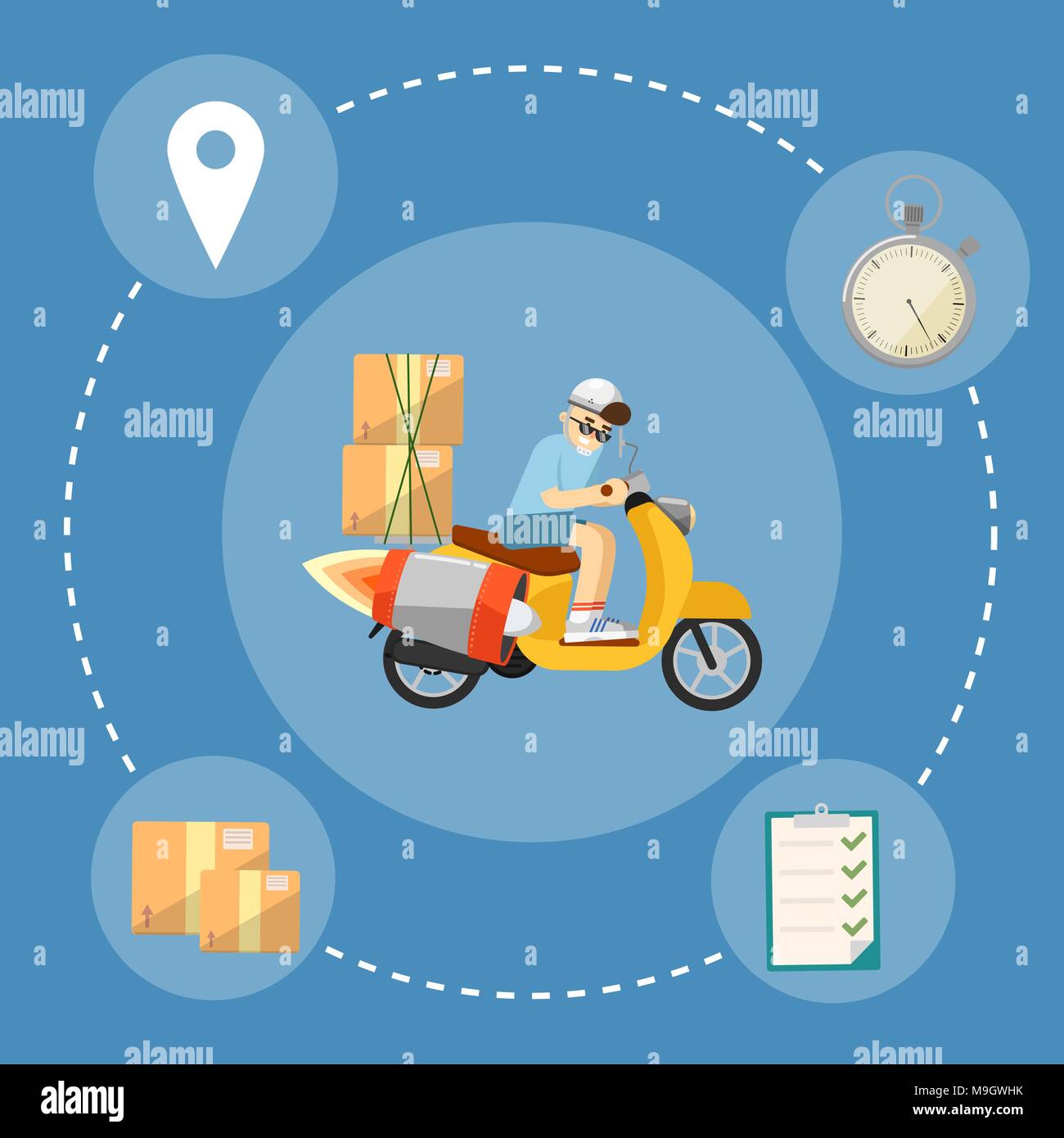 Yellow express Stock Vector Images - Alamy