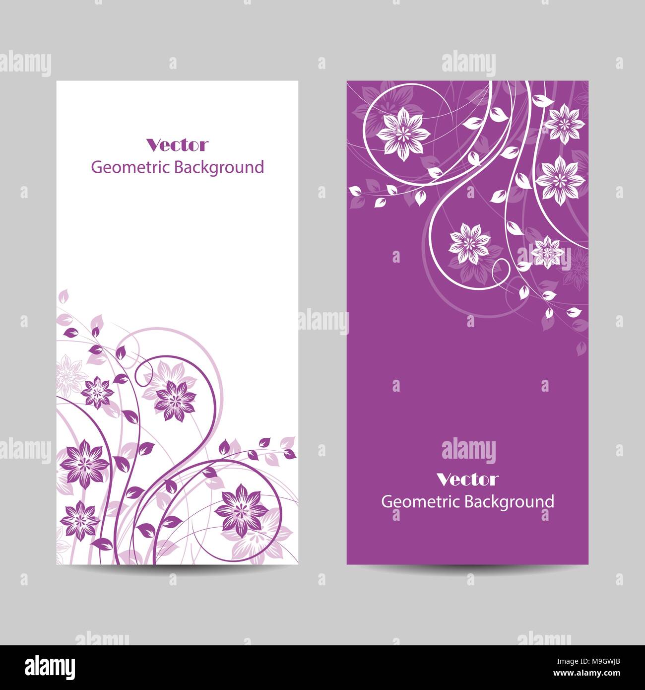 Set of vertical banners with flowers Stock Vector Image & Art - Alamy
