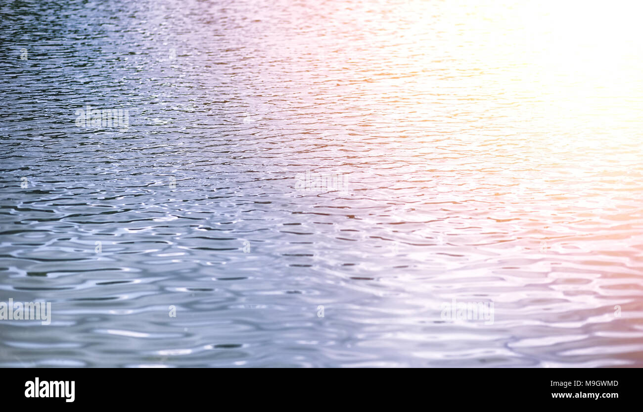 Landscape lake. Texture of water. The lake is at dawn. The mouth Stock ...