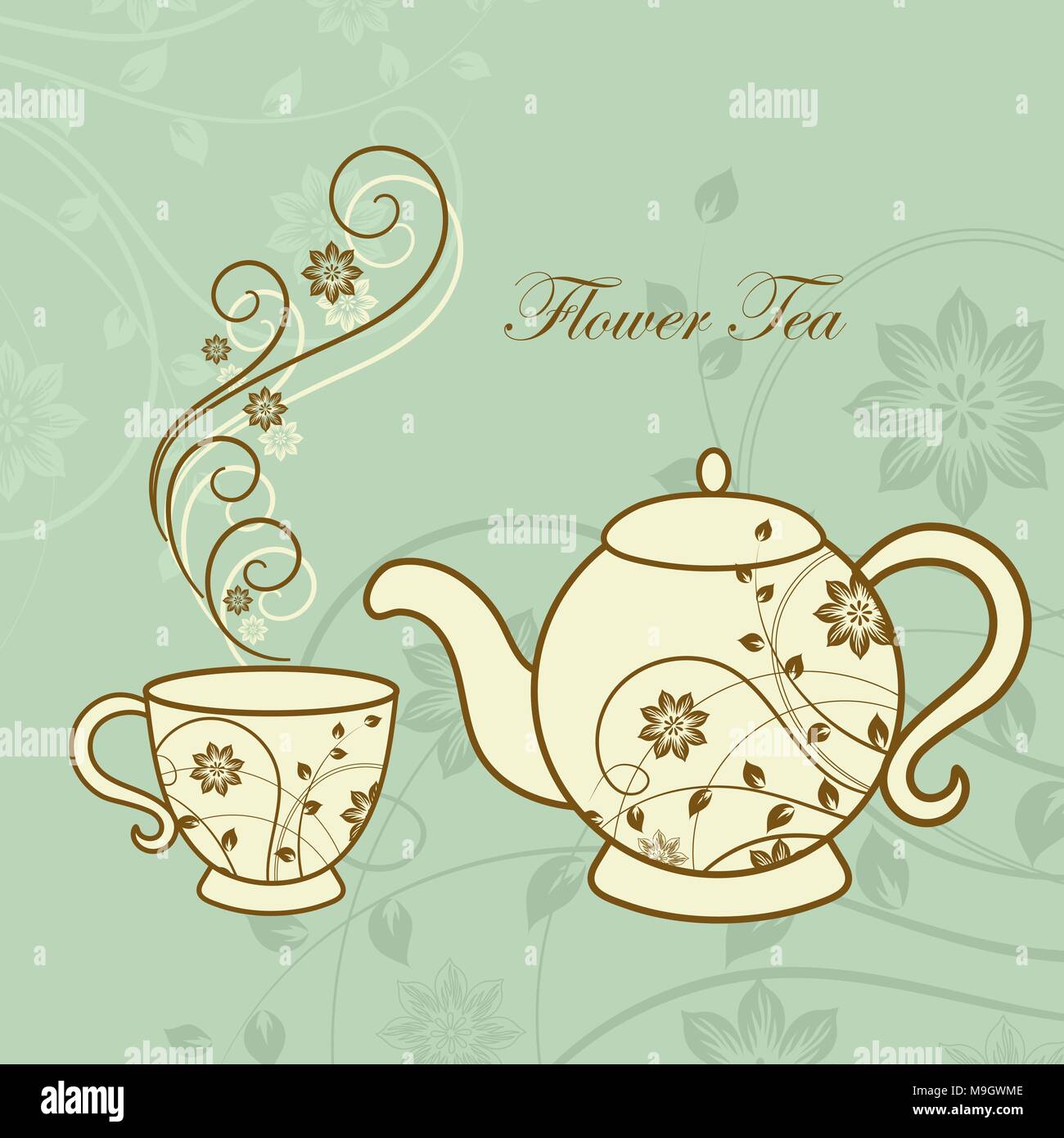 Painting teapot Stock Vector Images - Alamy