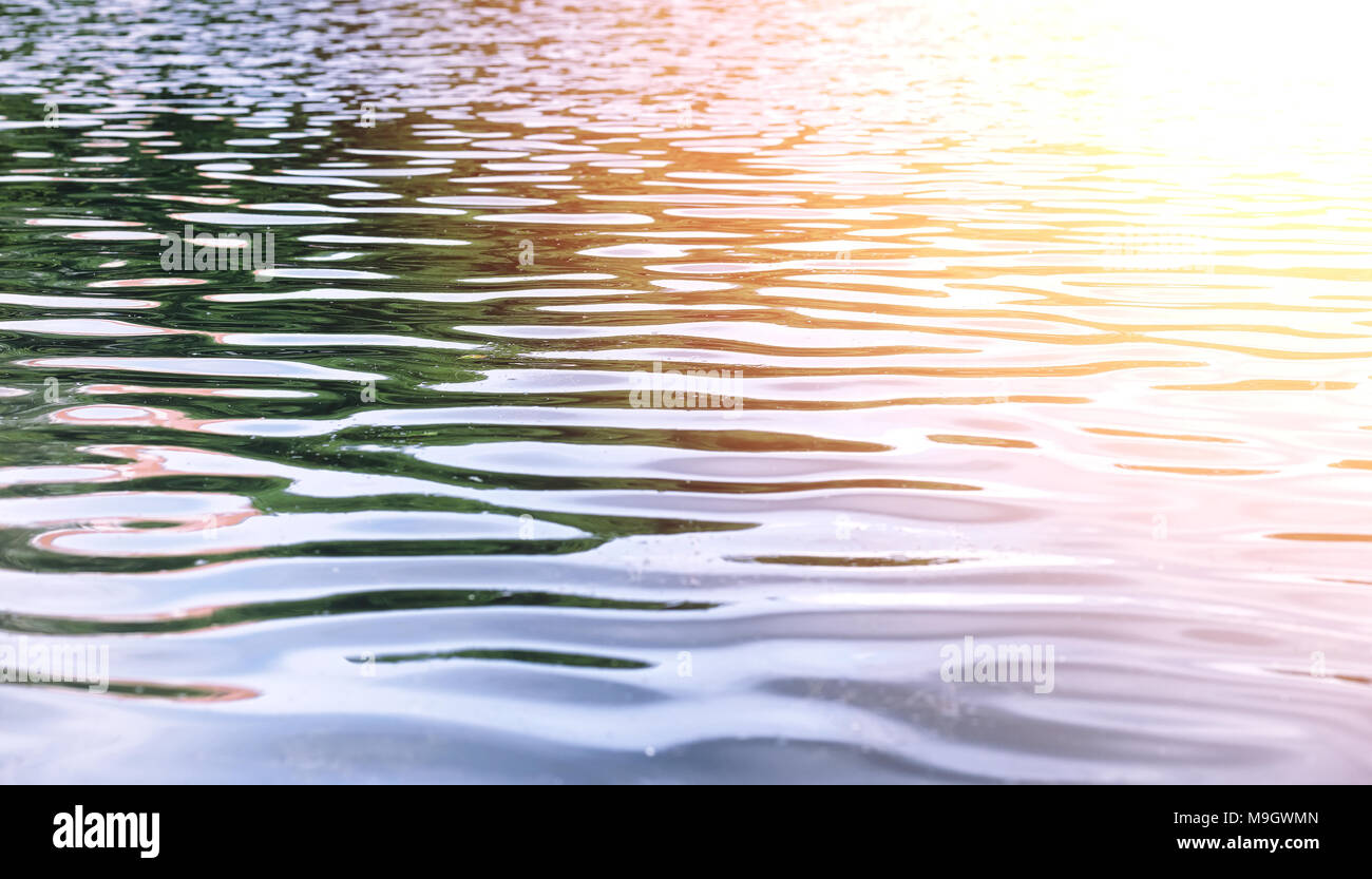 Landscape lake. Texture of water. The lake is at dawn. The mouth Stock ...