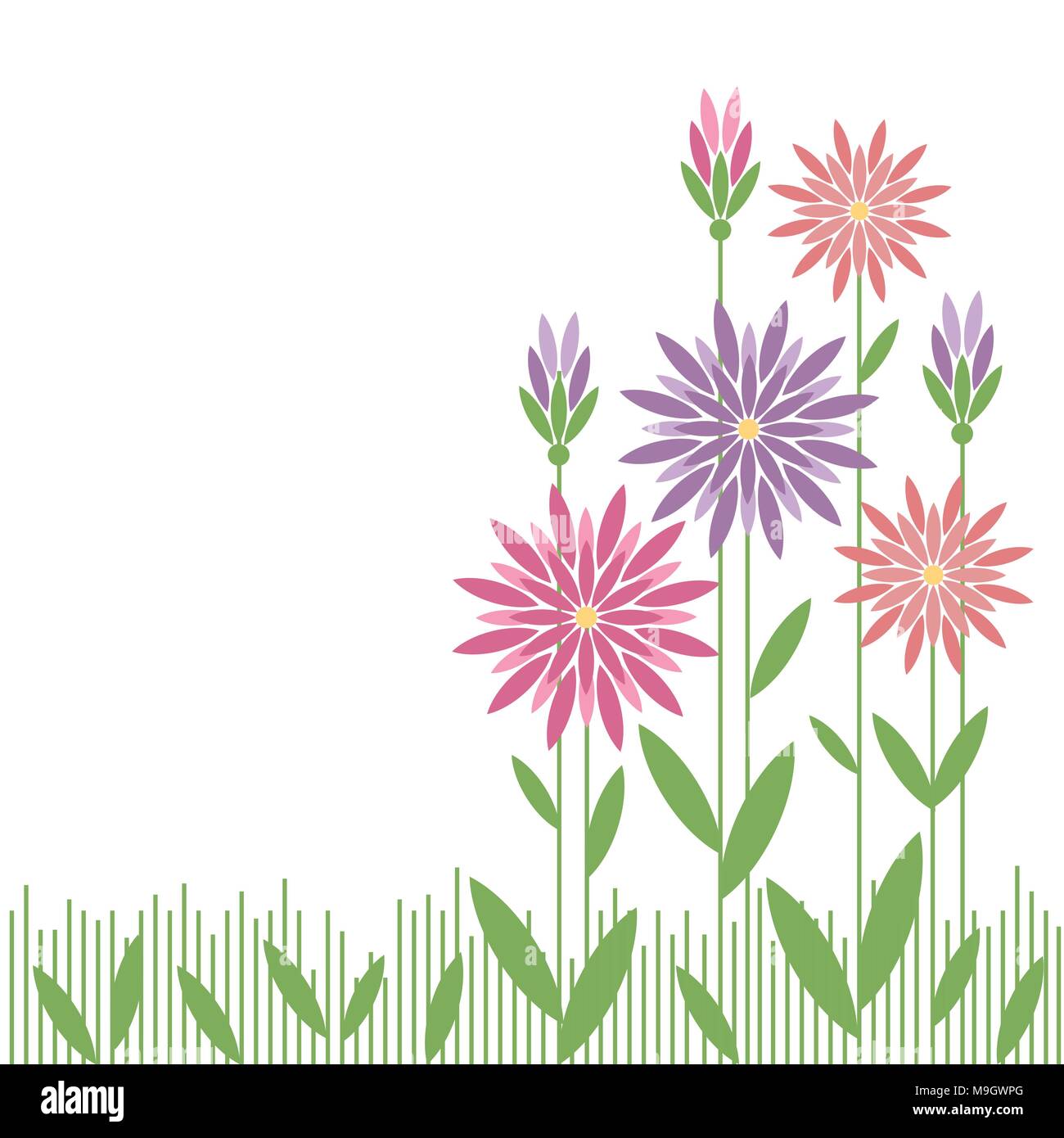 Simple floral background Stock Vector Image & Art - Alamy
