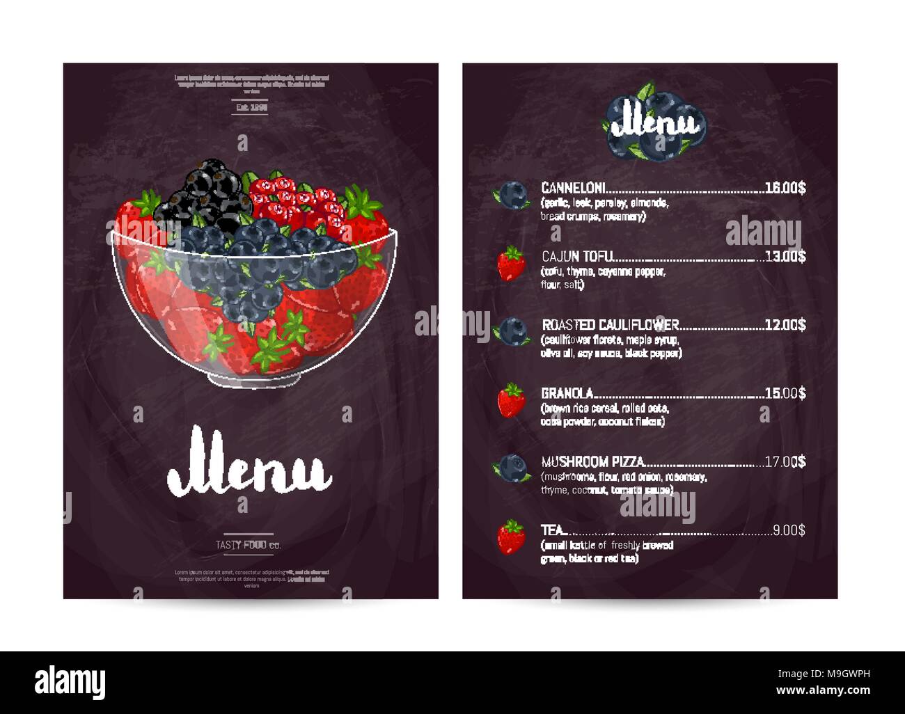 Vegetarian restaurant food menu design Stock Vector Image & Art - Alamy