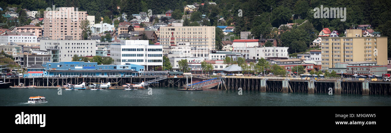 The panoramic view of Juneau downtown, the capital of Alaska Stock ...
