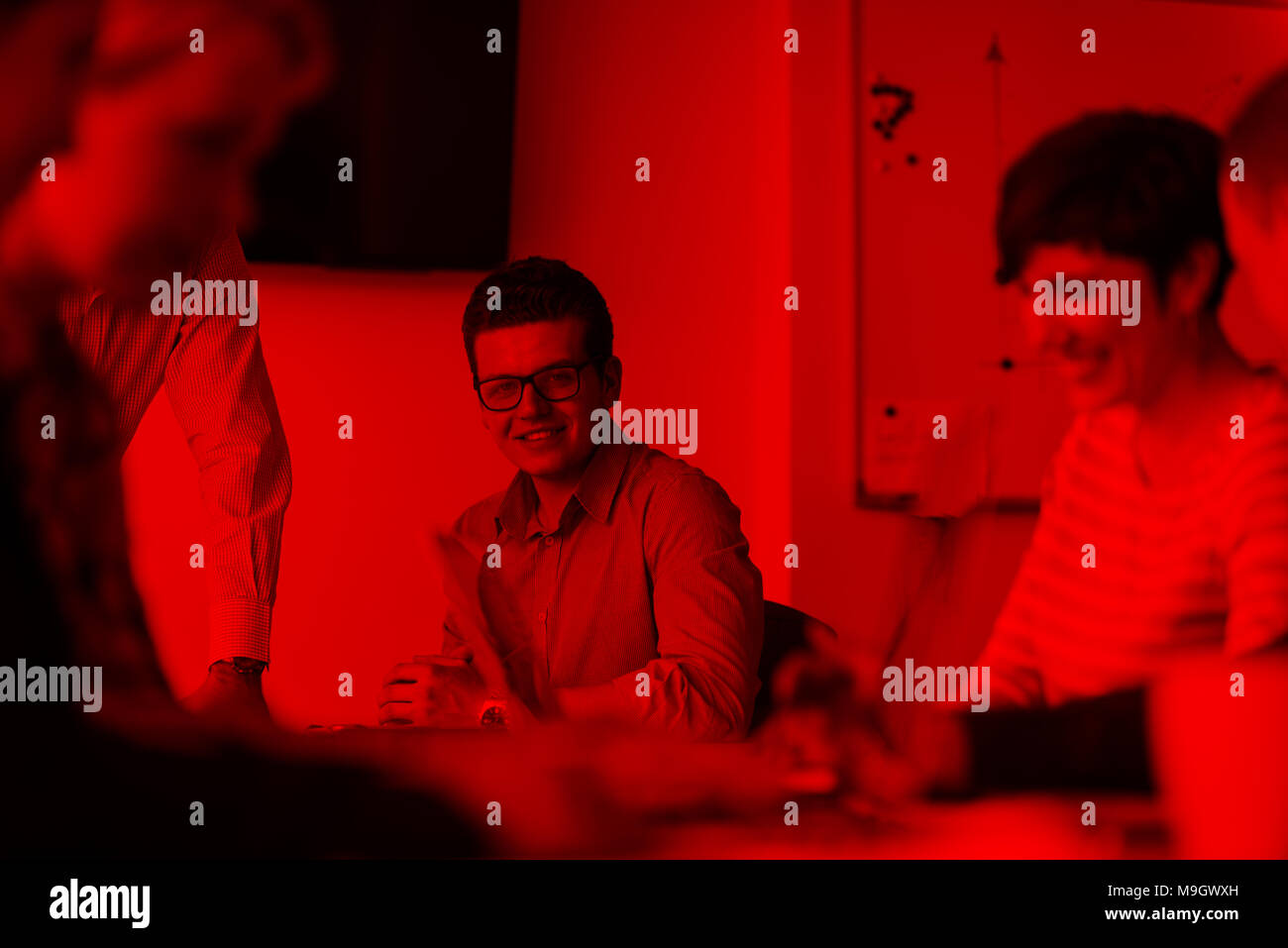 business team meeting in modern start up office and branistorming about ...