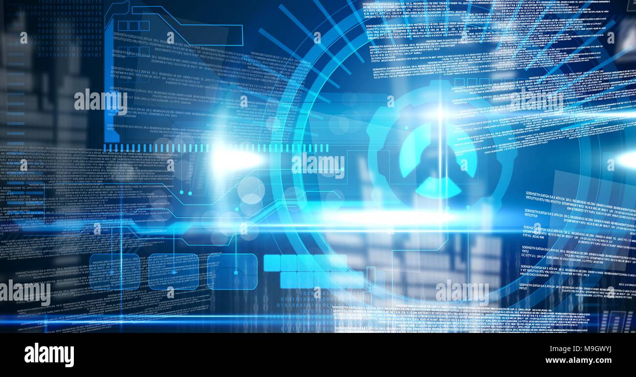 Digital technology glowing interface Stock Photo - Alamy