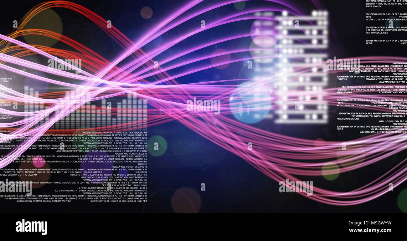 Digital technology glowing interface Stock Photo - Alamy