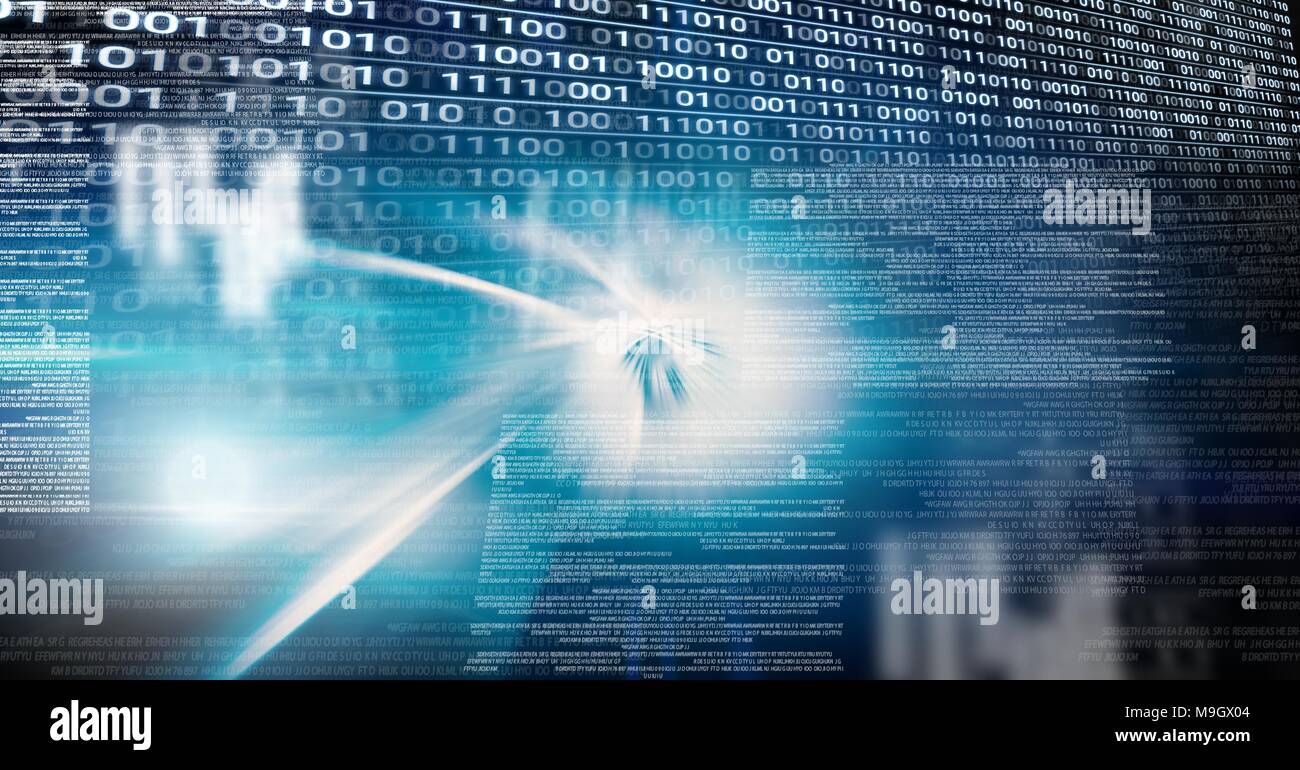 Digital technology glowing interface Stock Photo - Alamy