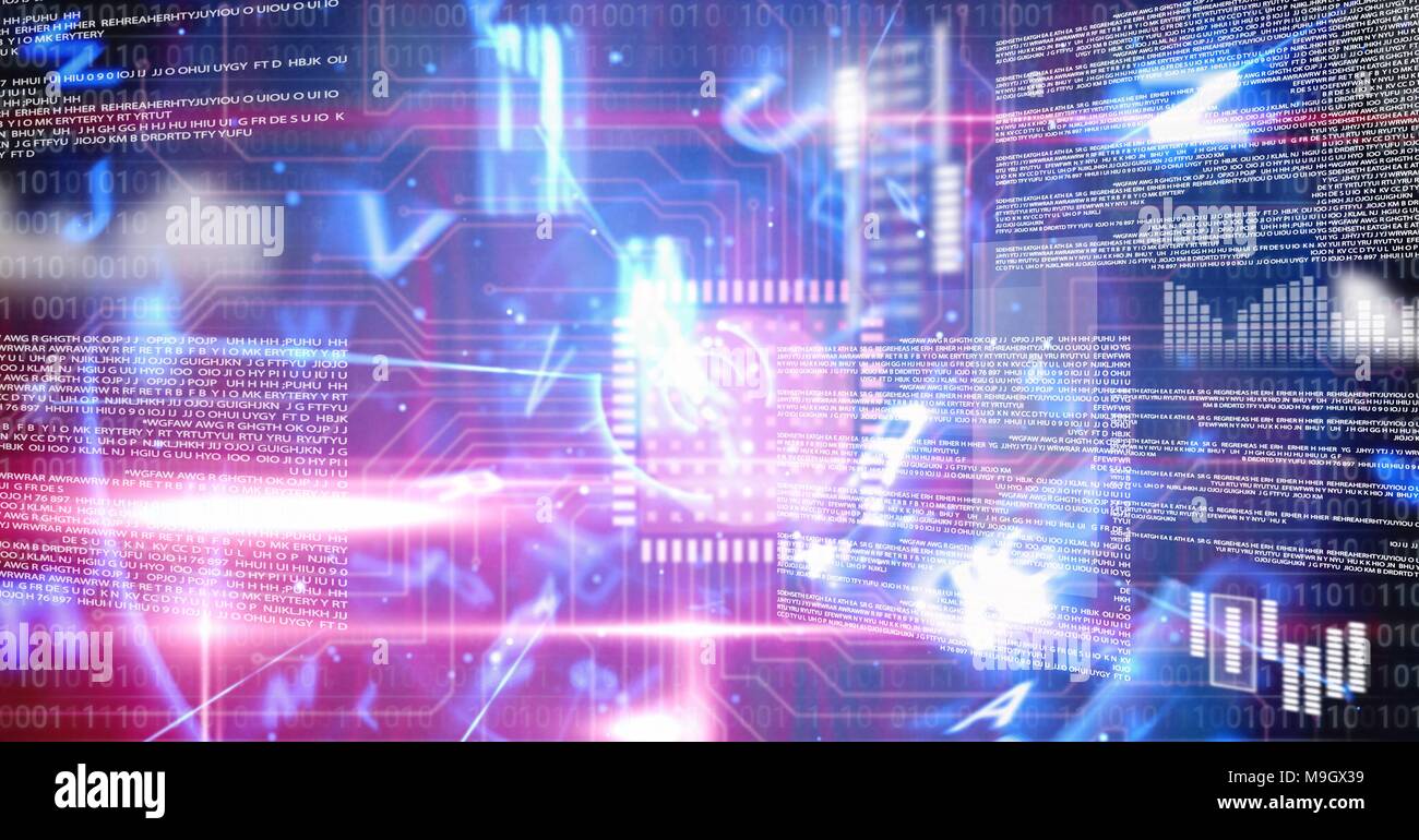 Digital technology glowing interface Stock Photo - Alamy