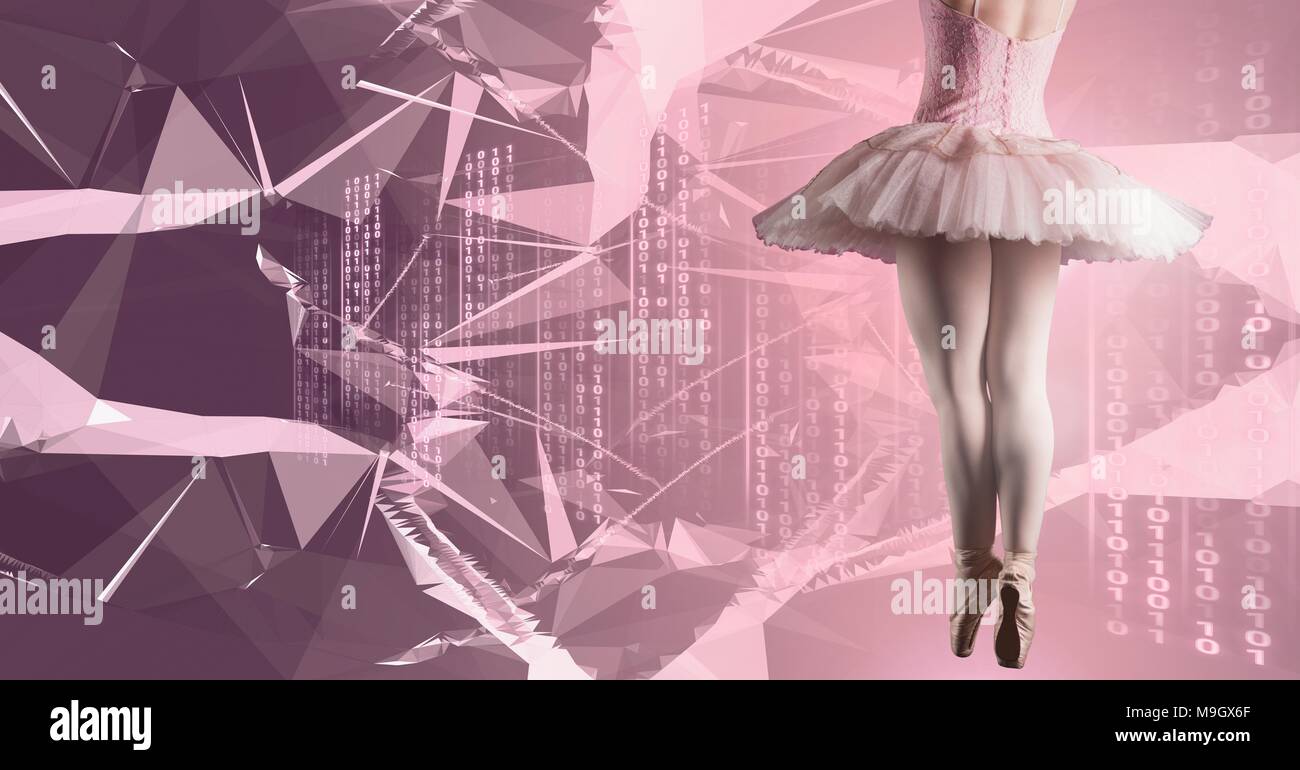 Ballet dancer dancing with digital technology interface Stock Photo - Alamy