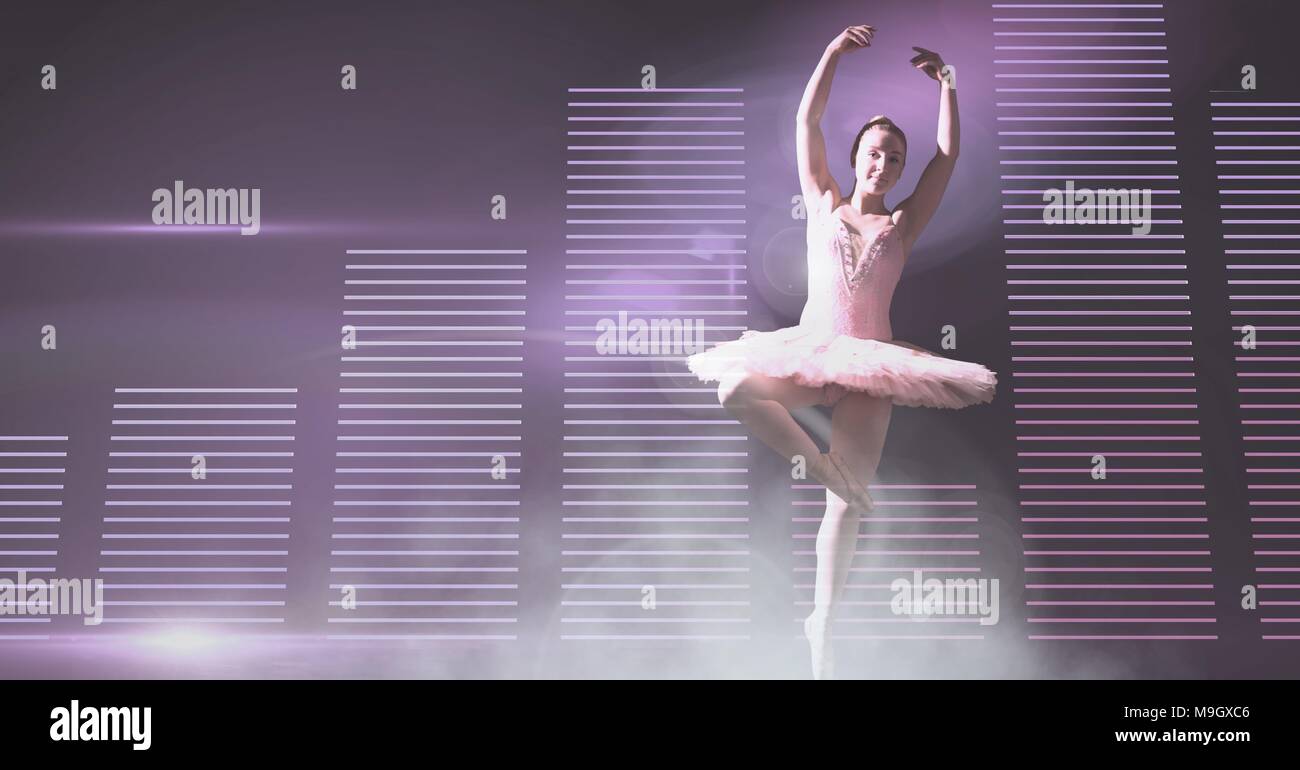 Ballet dancer with bar charts Stock Photo - Alamy