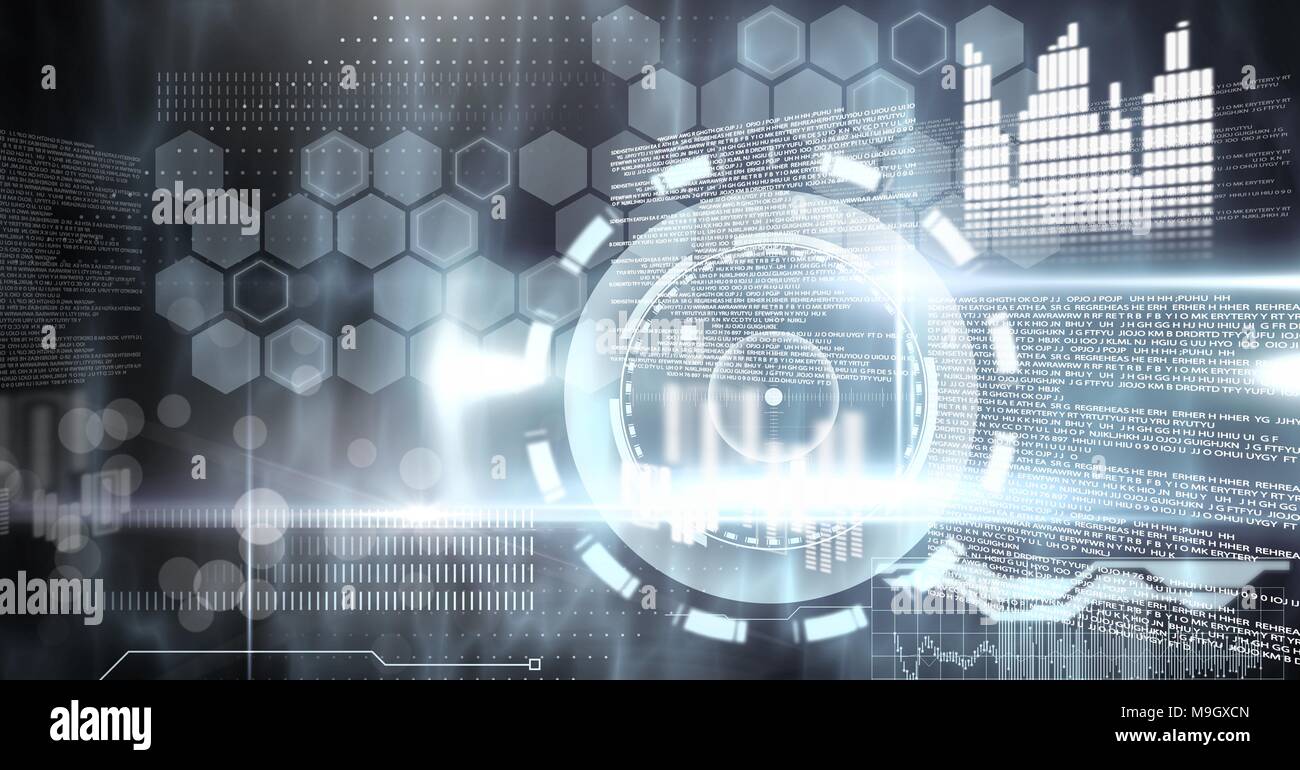 Digital technology glowing interface Stock Photo - Alamy