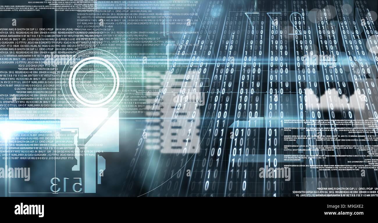 Digital technology glowing interface Stock Photo - Alamy