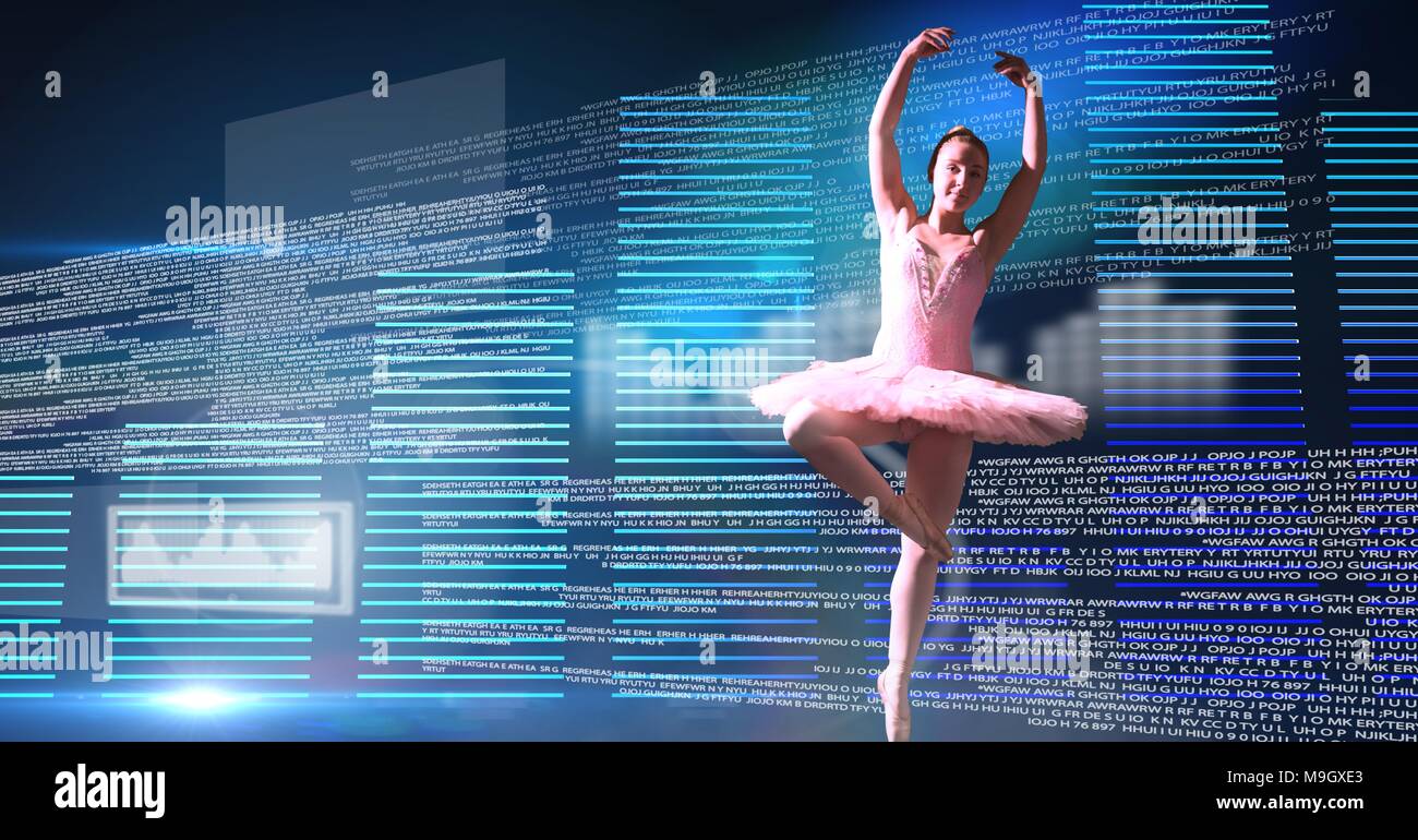 Ballet dancer with digital technology interface Stock Photo - Alamy