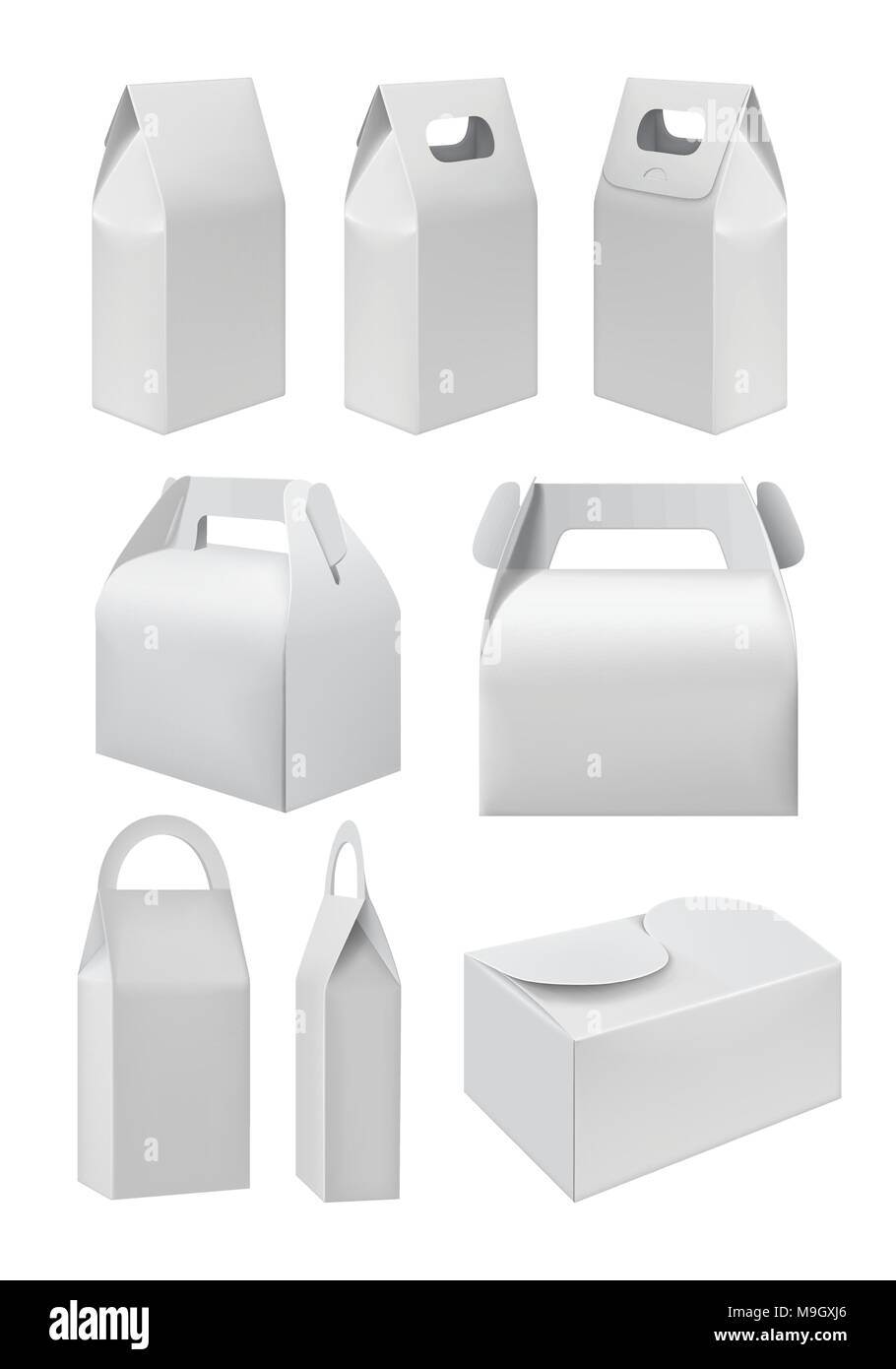 Paper take away box Stock Vector Images - Alamy