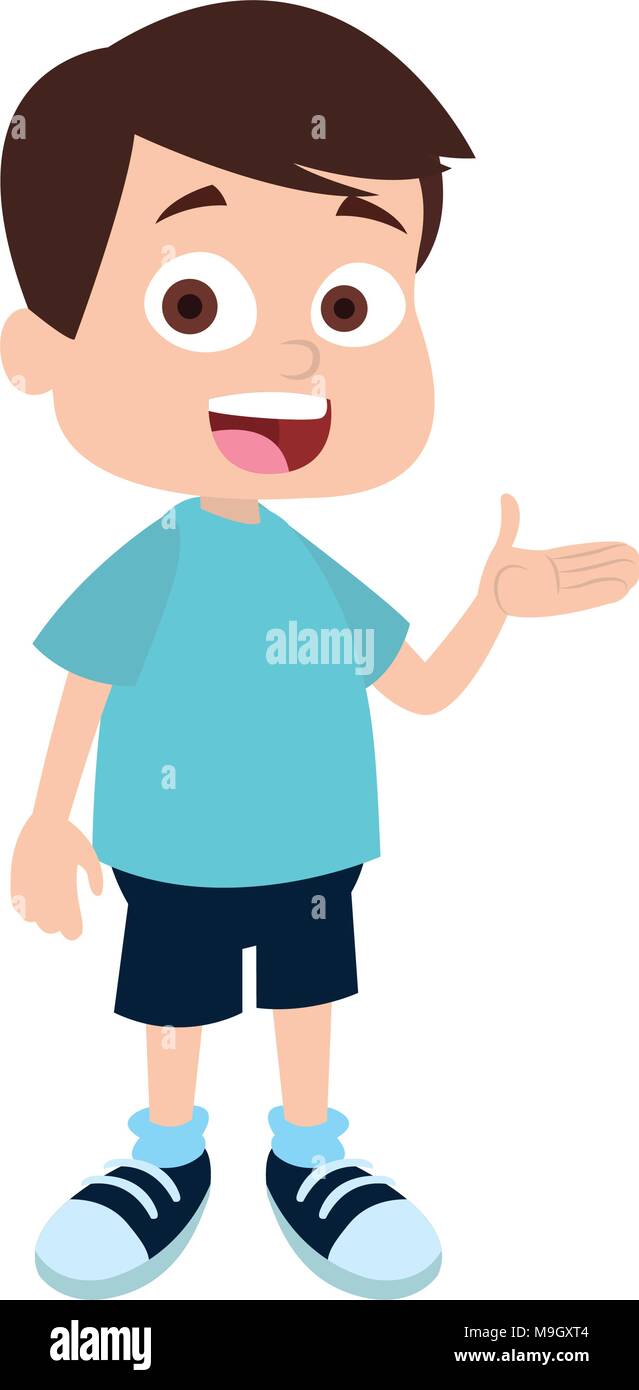 Cute boy cartoon vector illustration graphic design Stock Vector Image ...