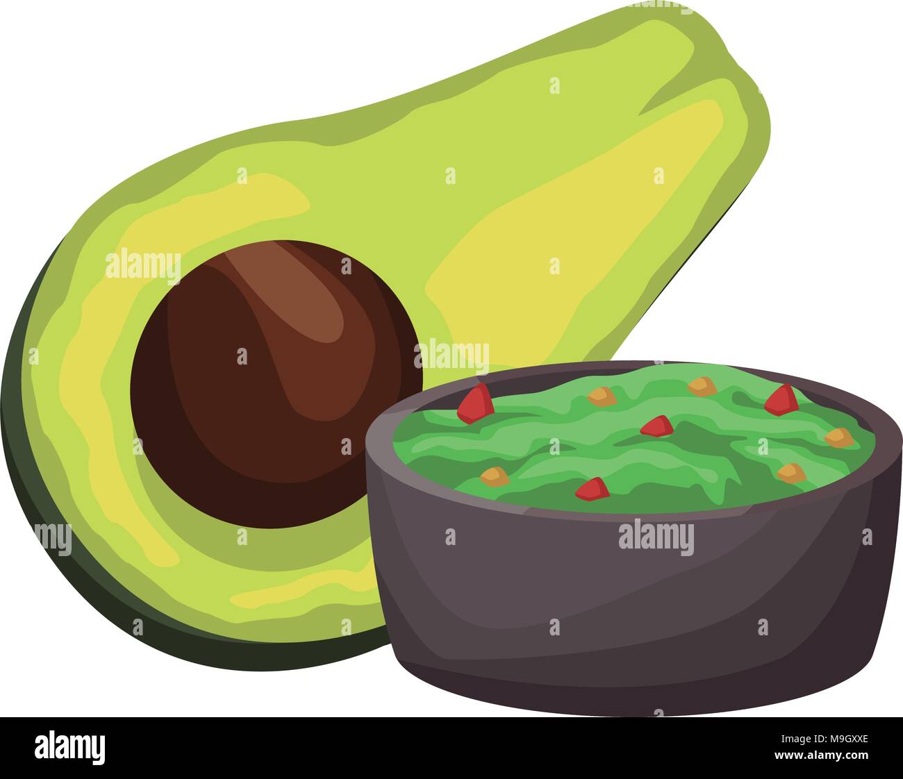 Guacamole mexican food vector illustration graphic design Stock Vector ...
