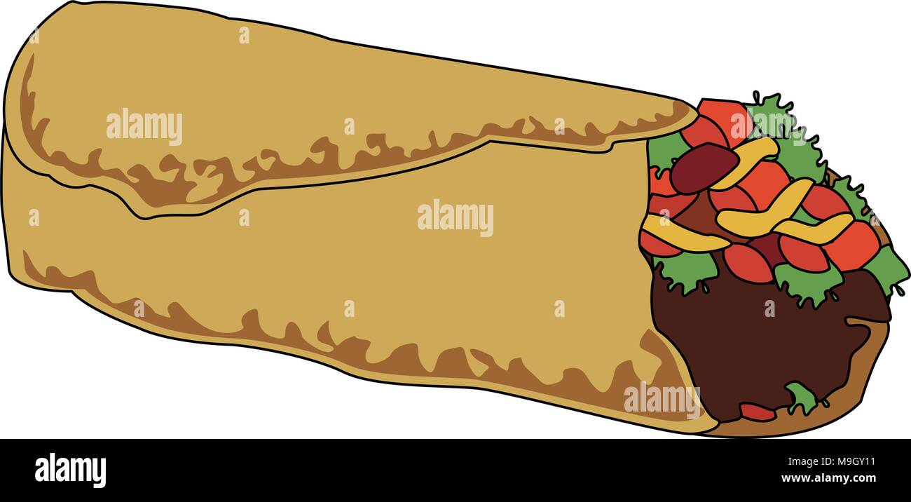 Burrito mexican food vector illustration graphic design Stock Vector ...