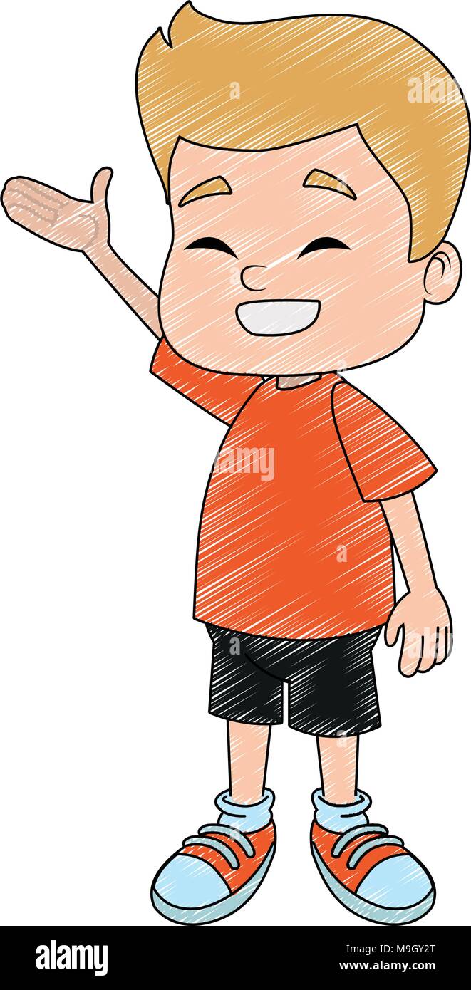 Cute boy cartoon vector illustration graphic design Stock Vector Image ...