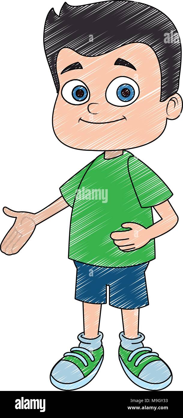 Cute boy cartoon vector illustration graphic design Stock Vector Image ...