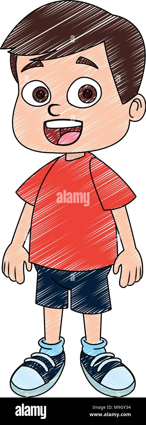 Cute boy cartoon vector illustration graphic design Stock Vector Image ...