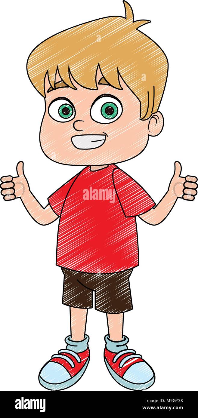 Cute boy cartoon vector illustration graphic design Stock Vector Image ...