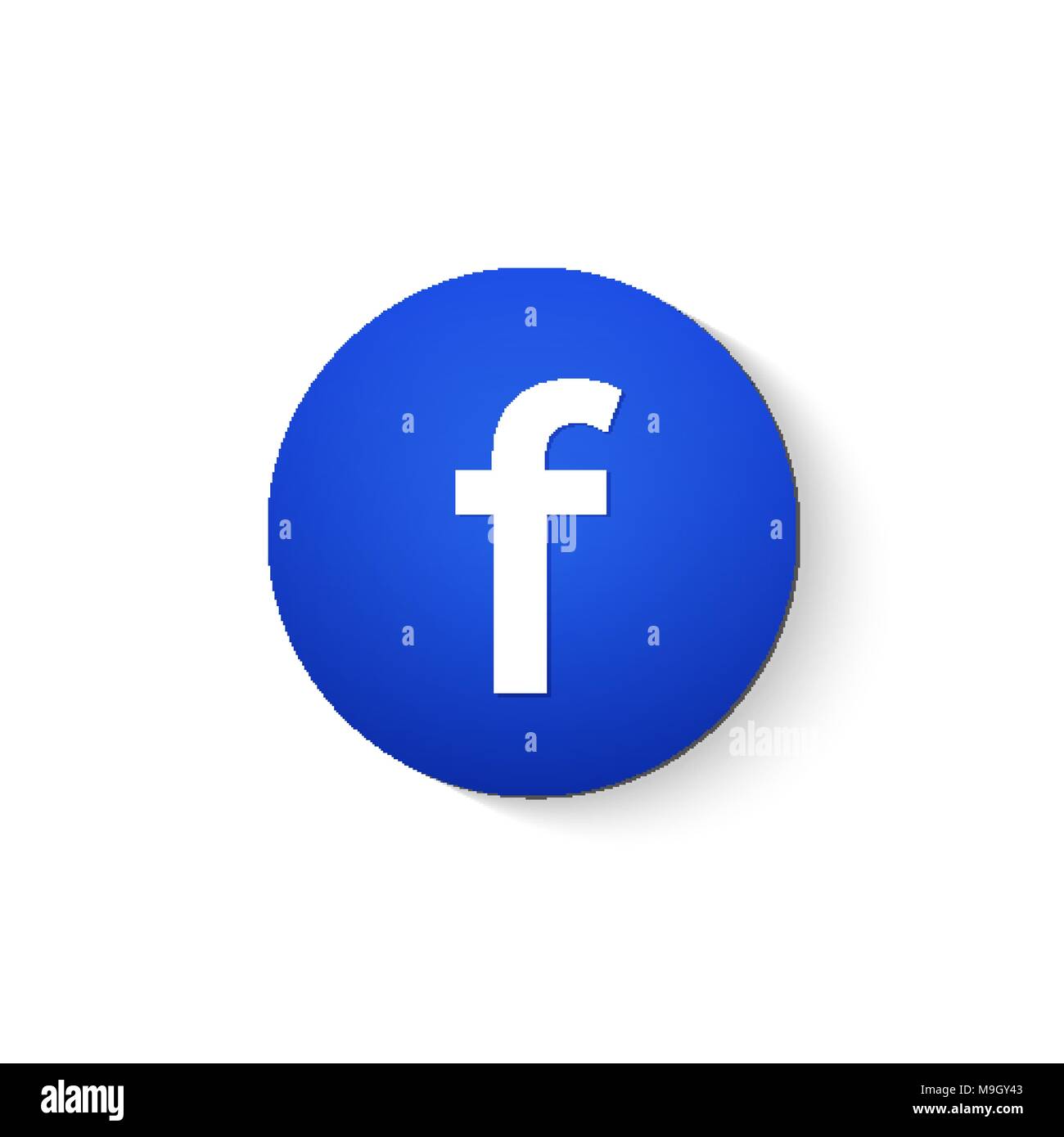 Modern isolated F sign icon on blue background Stock Vector Image & Art ...