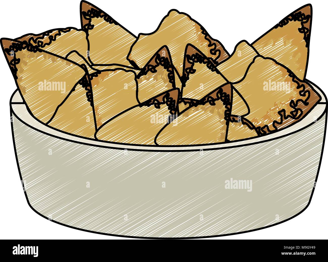 Nachos mexican food vector illustration graphic design Stock Vector ...