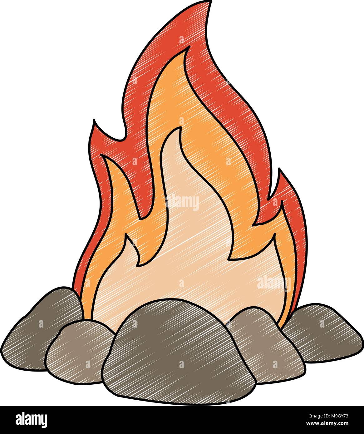 Bonfire cartoon isolated vector illustration graphic design Stock ...