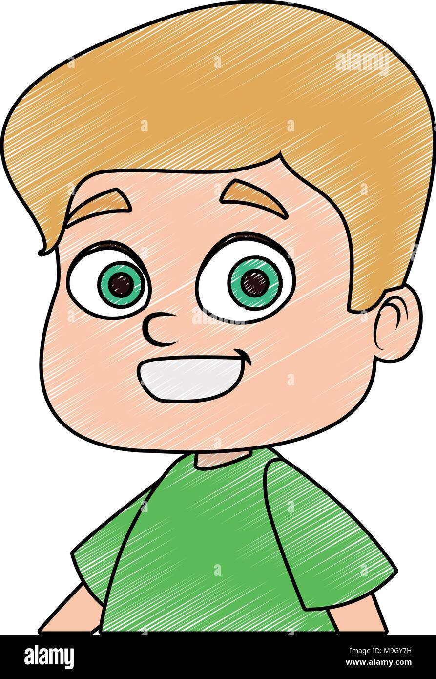 Cute boy cartoon vector illustration graphic design Stock Vector Image ...