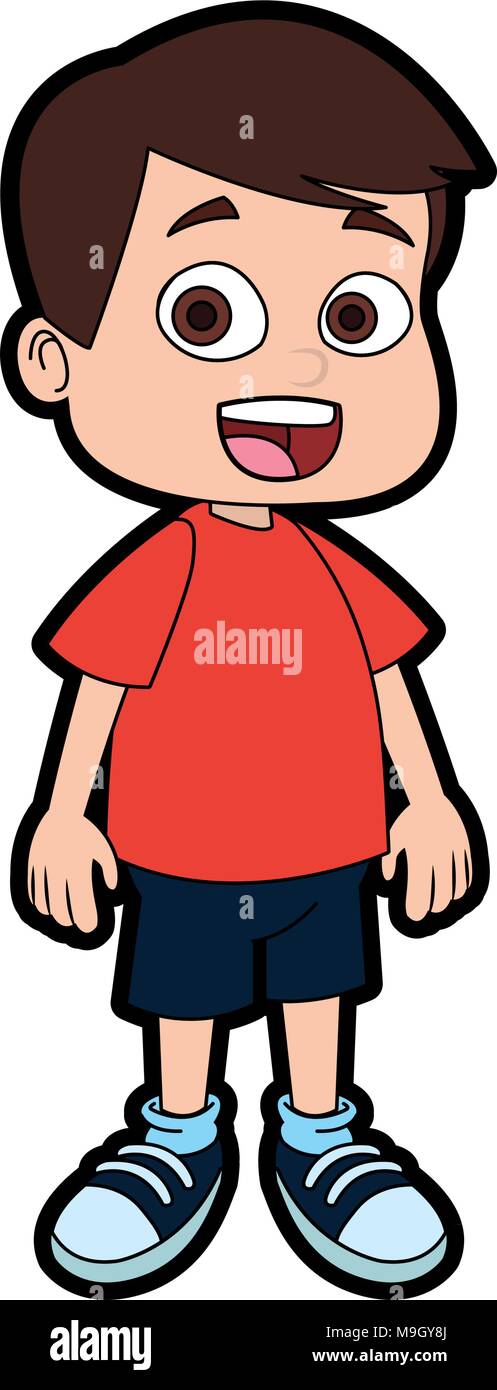 Cute boy cartoon vector illustration graphic design Stock Vector Image ...