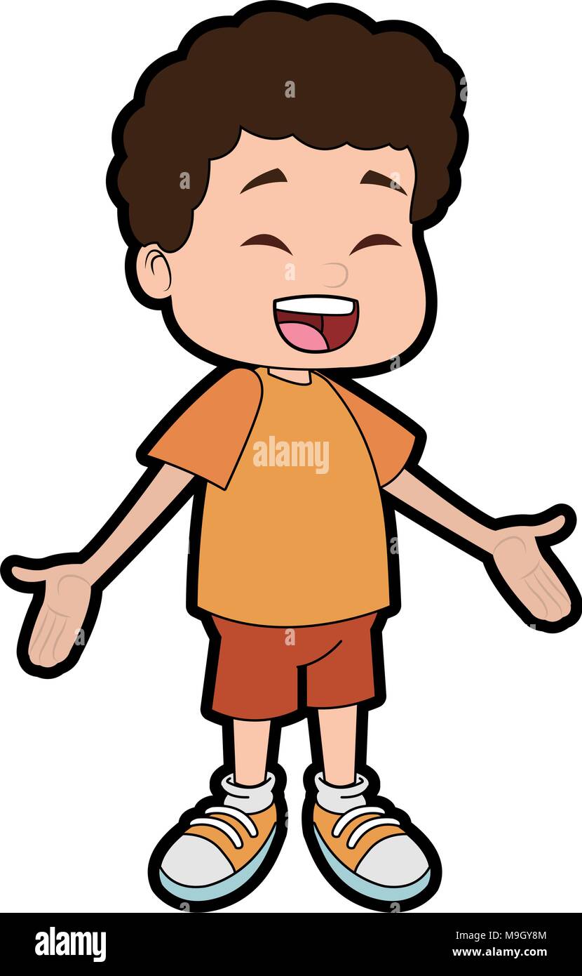 Cute boy cartoon vector illustration graphic design Stock Vector Image ...