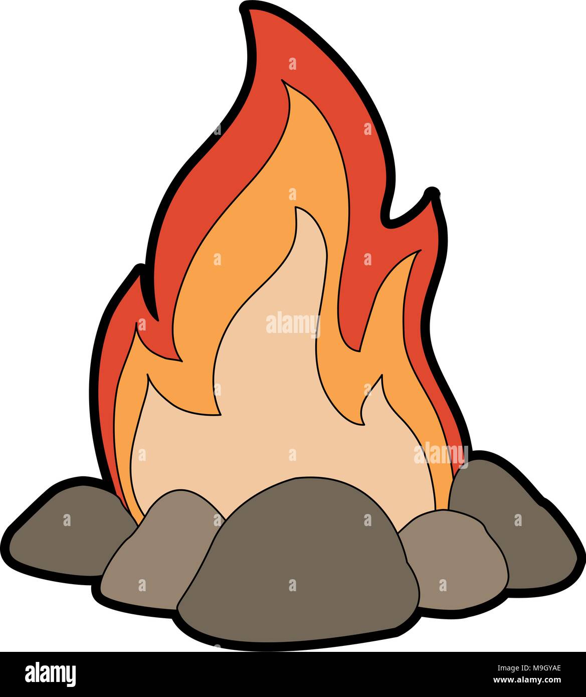 Bonfire cartoon isolated vector illustration graphic design Stock ...
