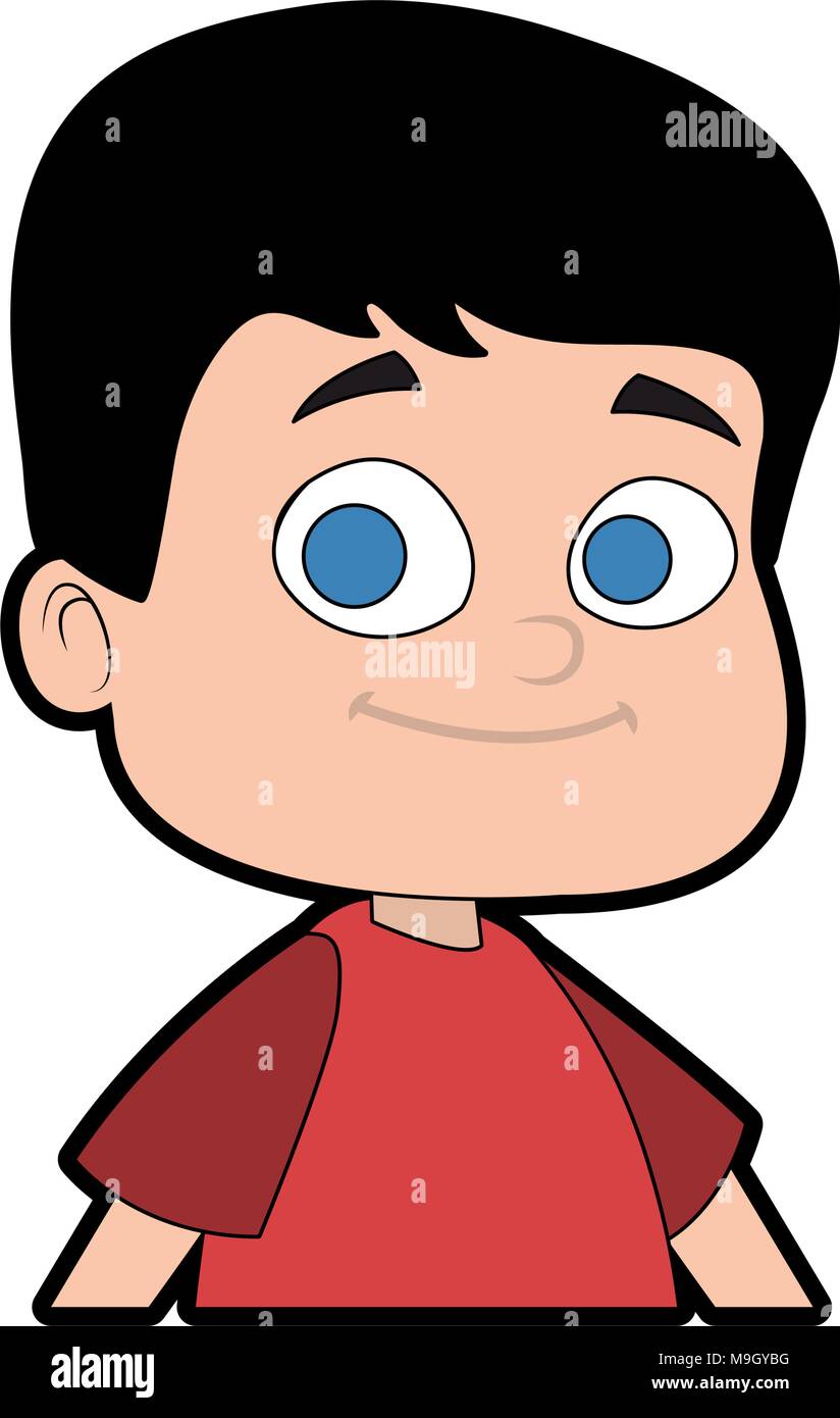 Cute boy cartoon vector illustration graphic design Stock Vector Image ...