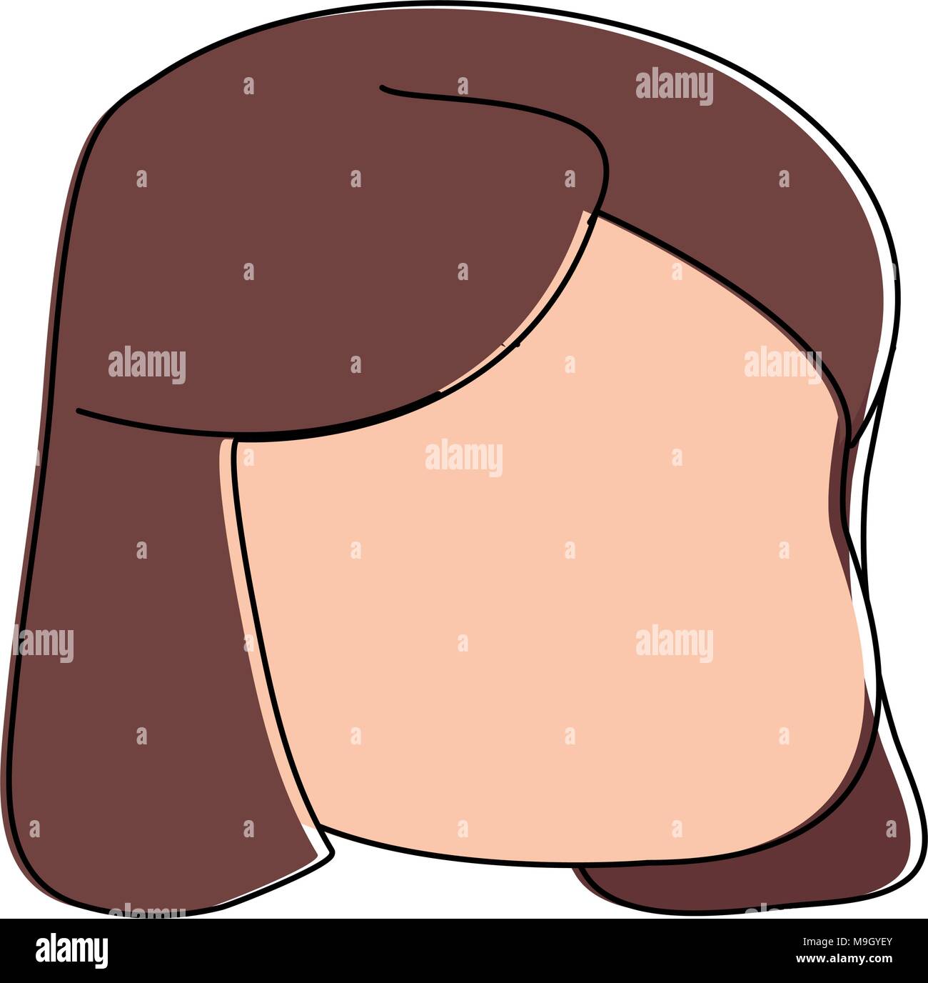 Cute girl faceless cartoon vector illustration graphic design Stock ...