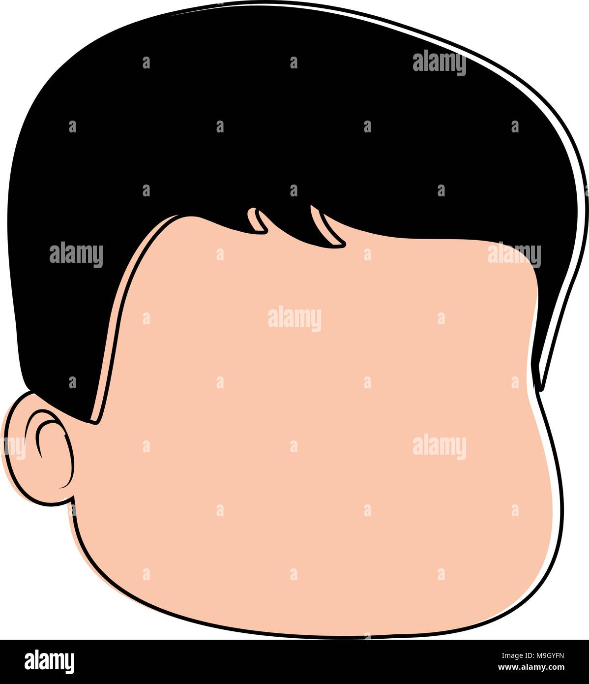 Cute boy faceless cartoon vector illustration graphic design Stock ...