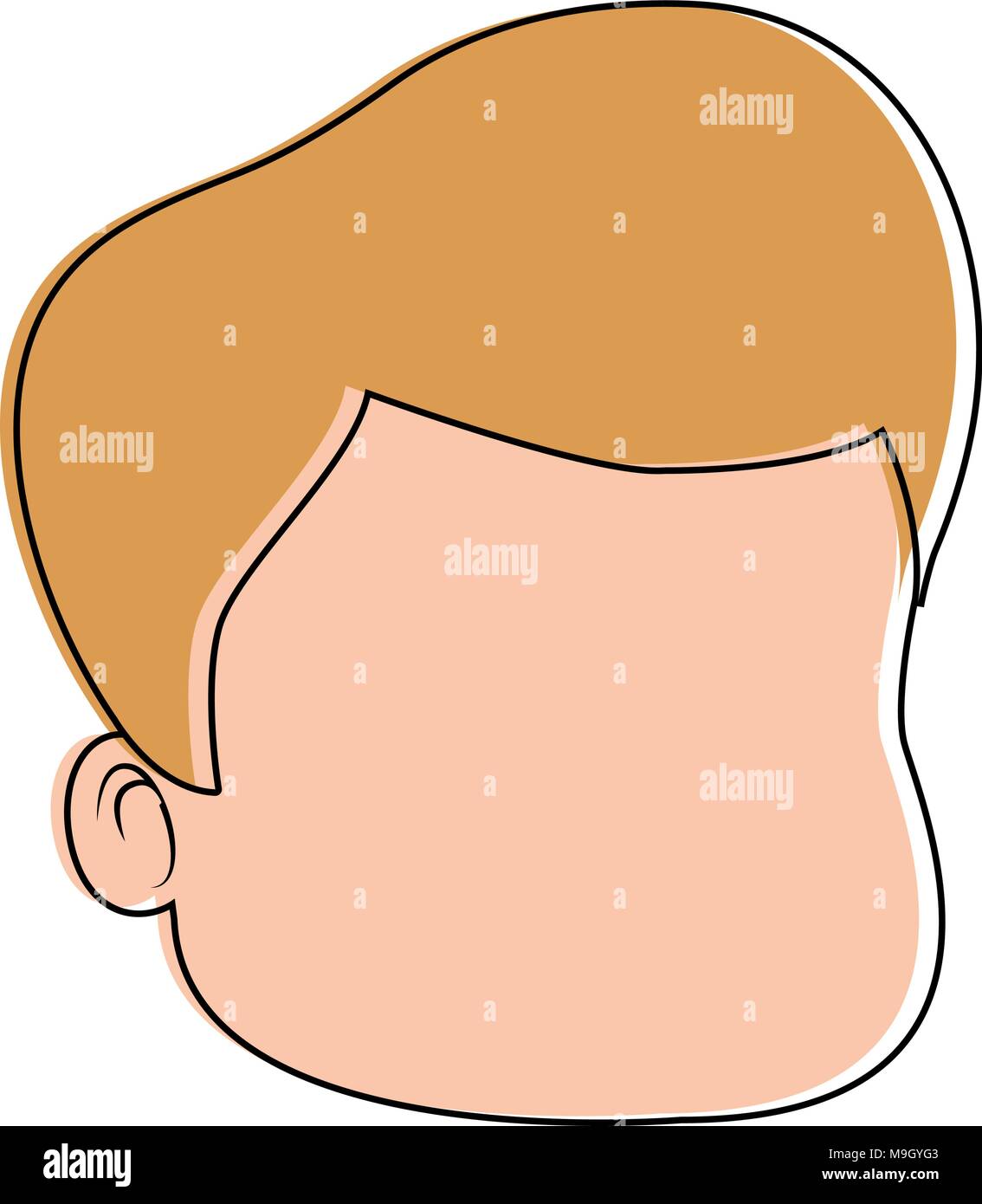 Cute boy faceless cartoon vector illustration graphic design Stock ...