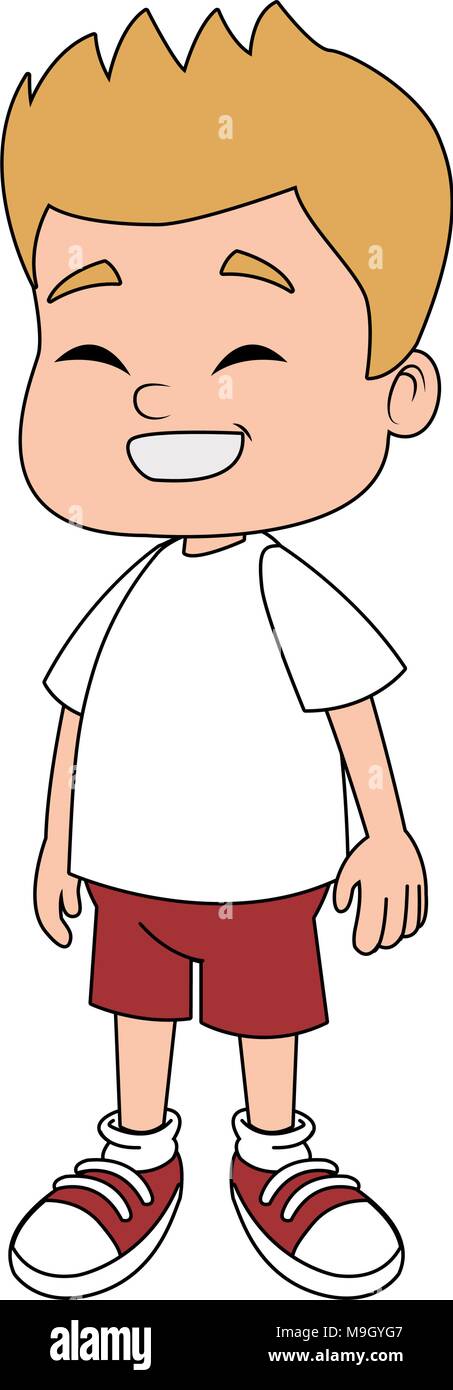 Cute boy cartoon vector illustration graphic design Stock Vector Image ...