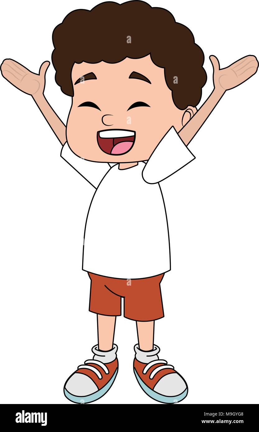 Cute boy cartoon vector illustration graphic design Stock Vector Image ...