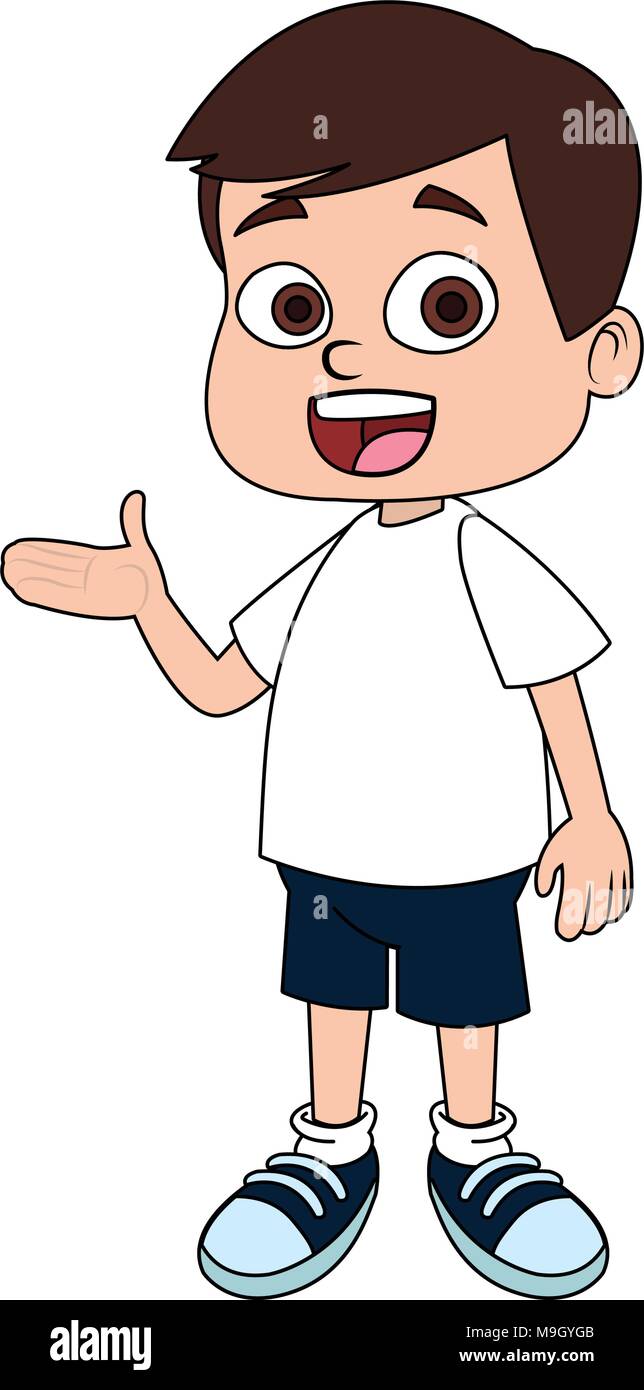 Cute boy cartoon vector illustration graphic design Stock Vector Image ...