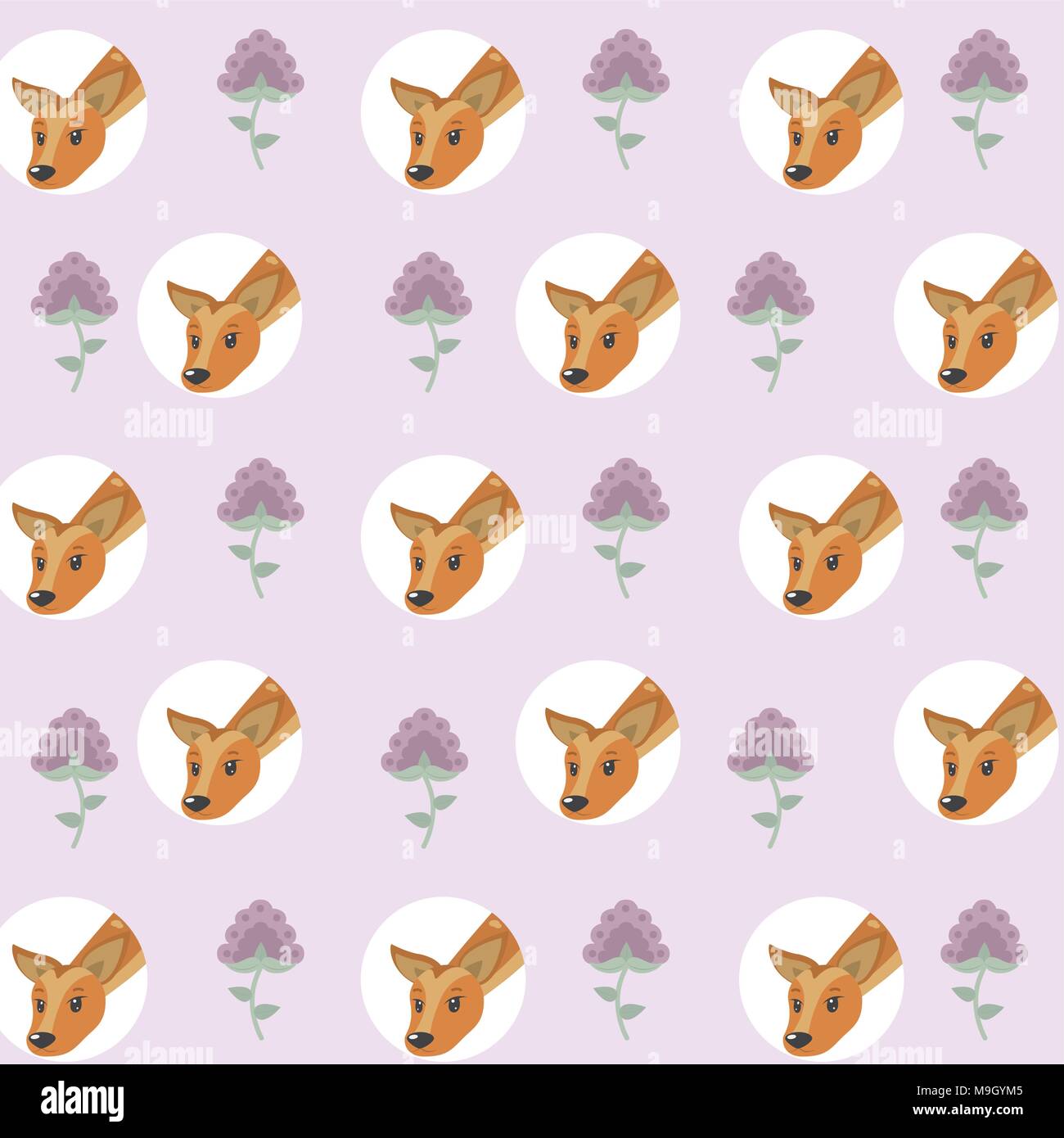 Wild animals and nature pattern background Stock Vector Image & Art - Alamy