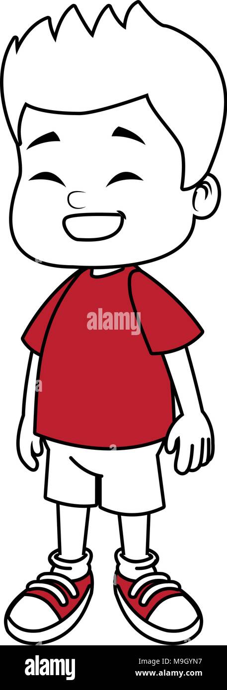 Cute boy cartoon vector illustration graphic design Stock Vector Image ...