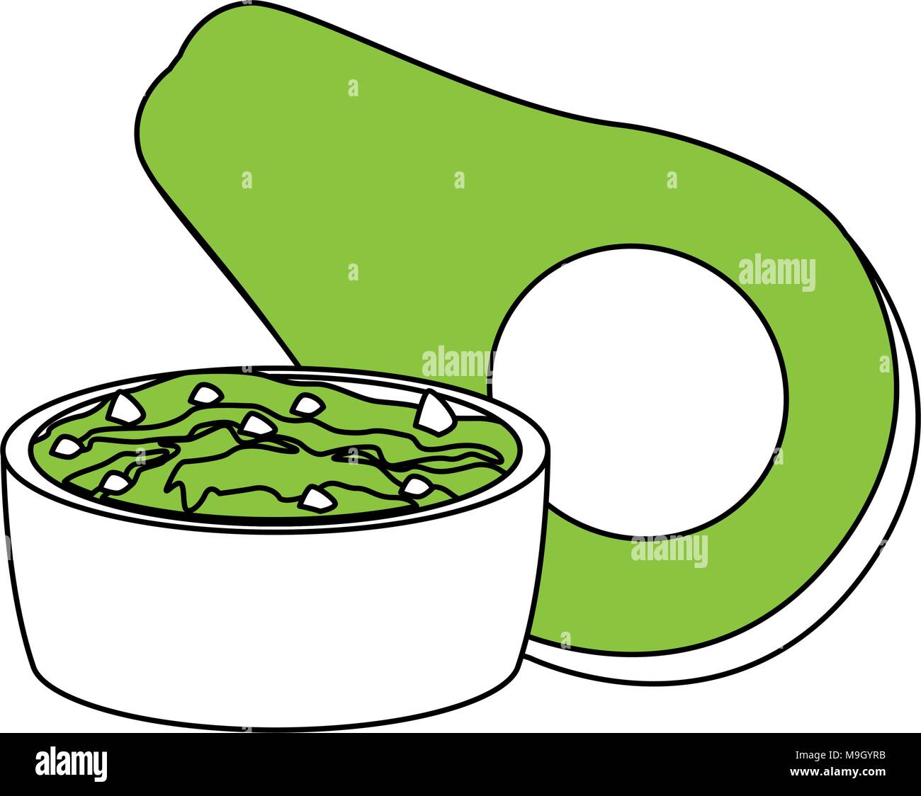 Guacamole mexican food vector illustration graphic design Stock Vector ...