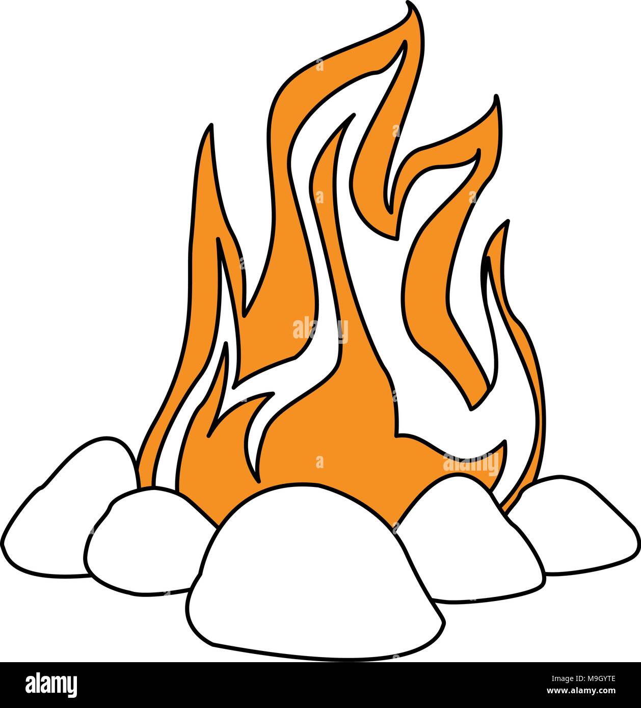 Bonfire cartoon isolated vector illustration graphic design Stock ...