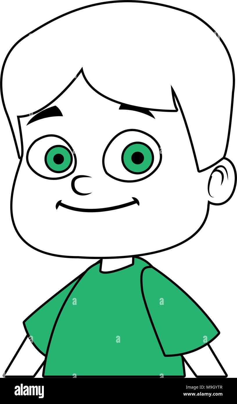 Cute boy cartoon vector illustration graphic design Stock Vector Image ...