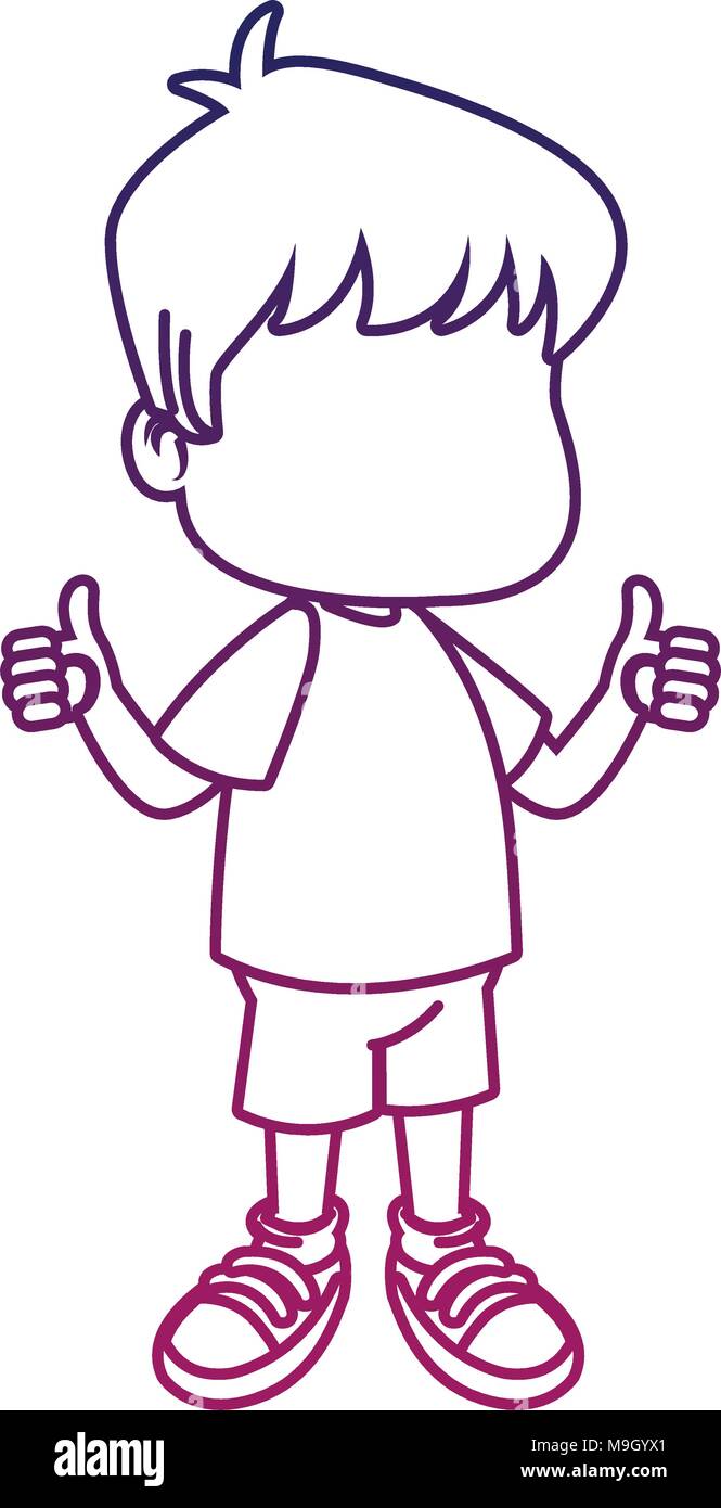 Cute boy faceless cartoon vector illustration graphic design Stock ...