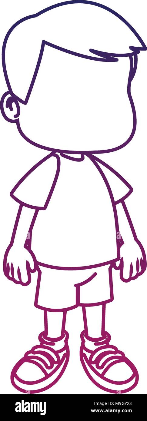 Cute boy faceless cartoon vector illustration graphic design Stock ...