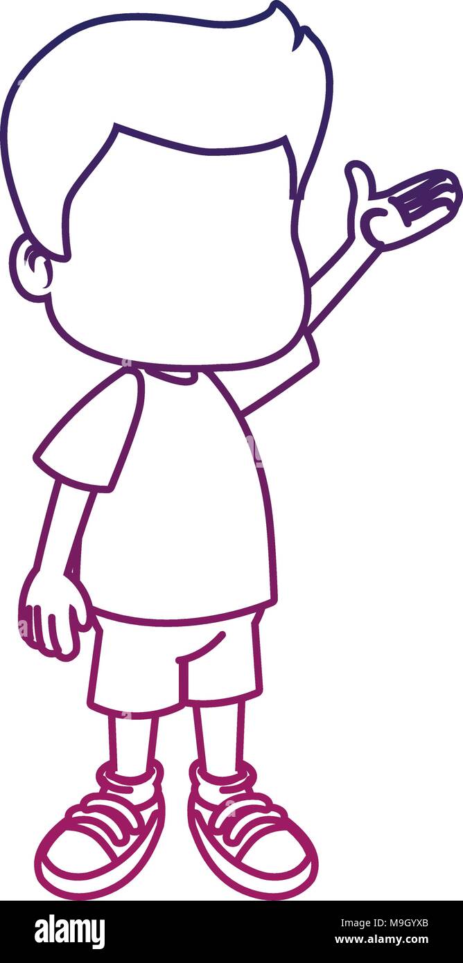Cute boy faceless cartoon vector illustration graphic design Stock ...